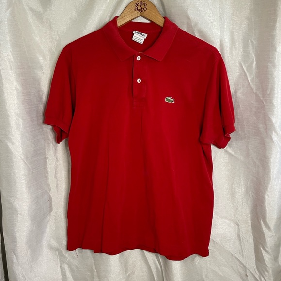 Lacoste | Shirts | Lacoste Preppy Red Short Sleeve Polo Shirt | Poshmark